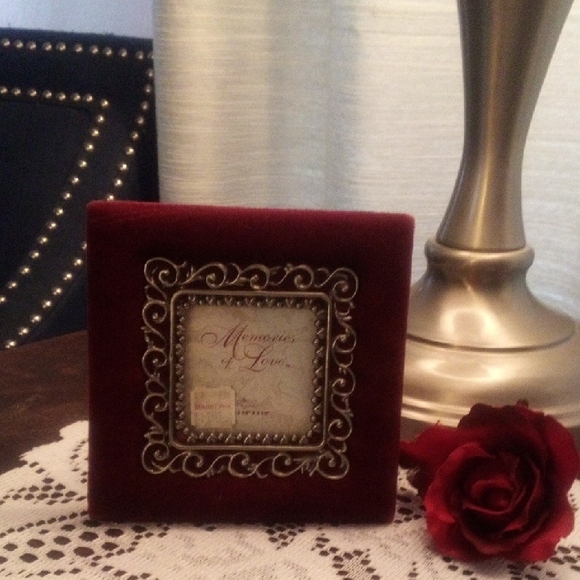 Russ | Accents | Russ Red Velvet Photo Frame With Gold Detailing | Poshmark